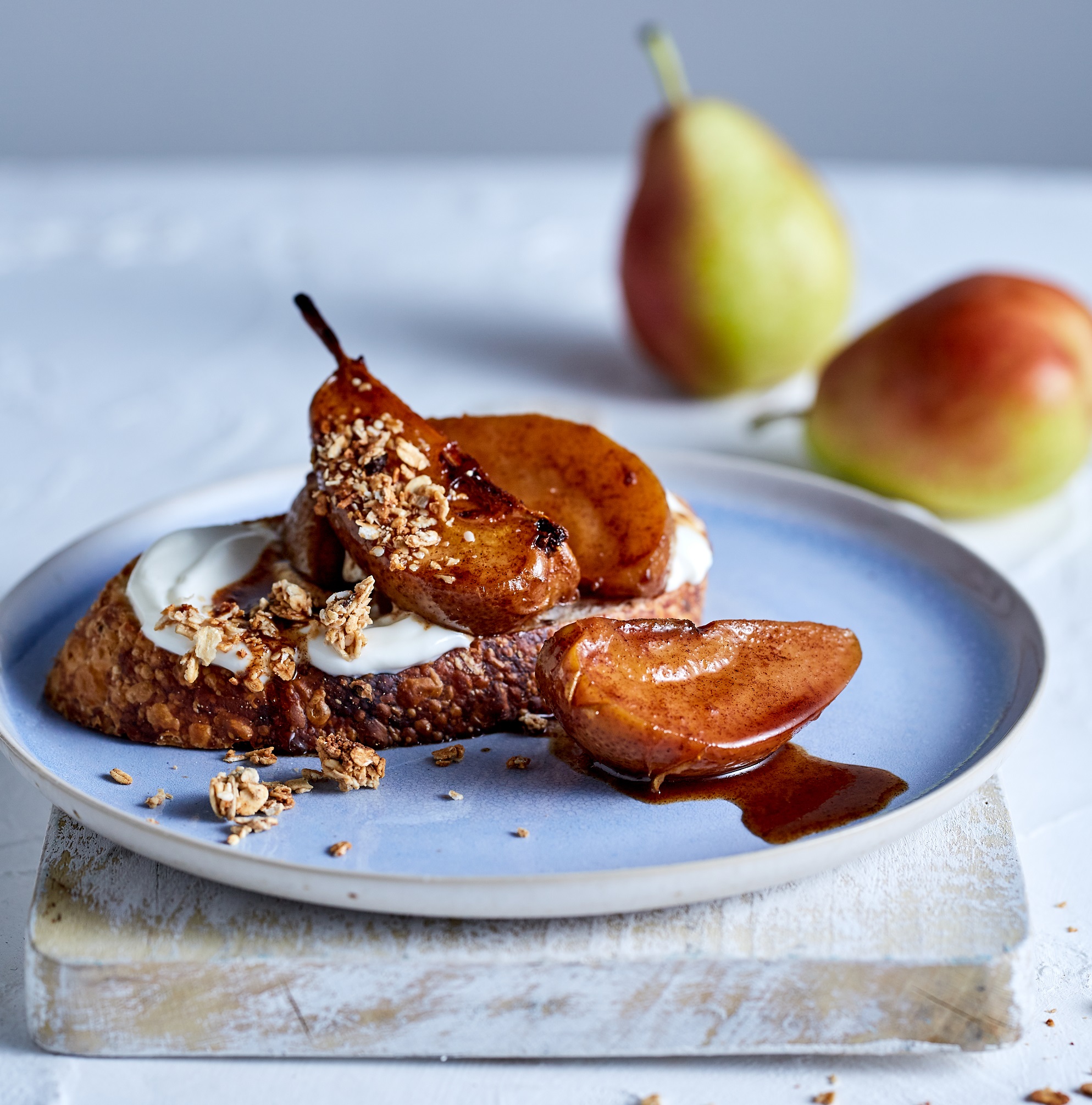 Spiced roasted pear breakfast toast | Australian Pears